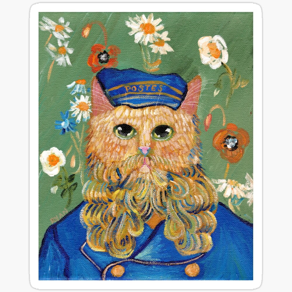 DOPASTICKER Portrait Of Joseph Cat Roulin Sticker, Decorate Laptops ...