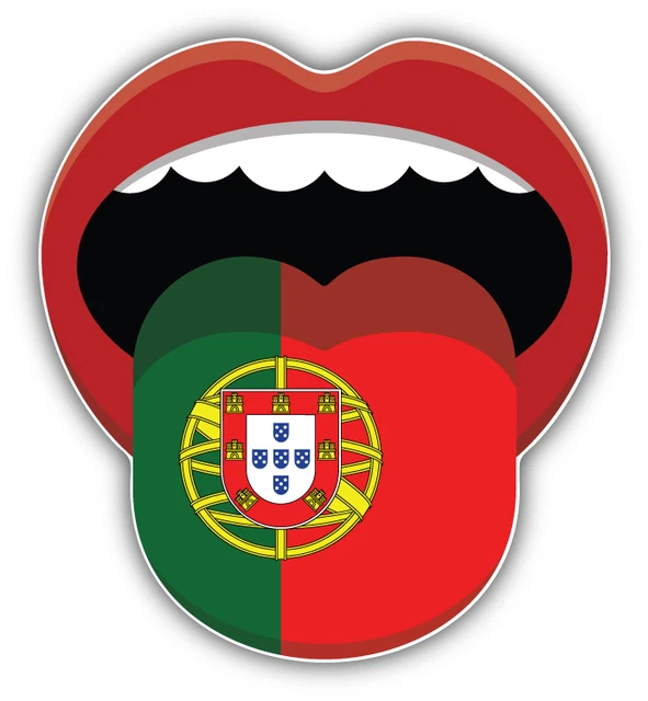 DOPASTICKER Portugal Flag Mouth Sticker Decal Phone Decal Water Bottle ...
