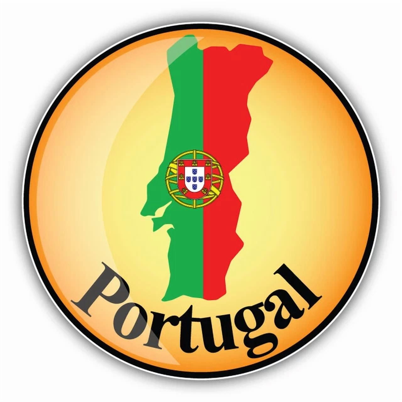 DOPASTICKER Portugal Map Flag Sticker Decal Phone Decal Water Bottle ...