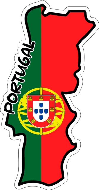 DOPASTICKER Portugal Map Flag Sticker Decal Phone Decal Water Bottle ...