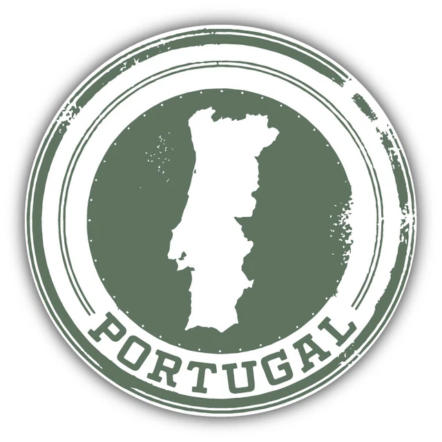 DOPASTICKER Portugal Map Grunge Rubber Sticker Decal Phone Decal Water ...