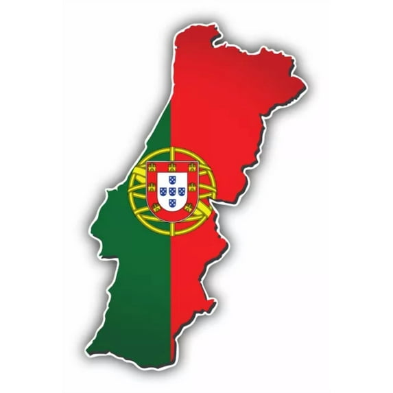 DOPASTICKER Portugal Map World Flag Sticker Decal Phone Decal Water ...