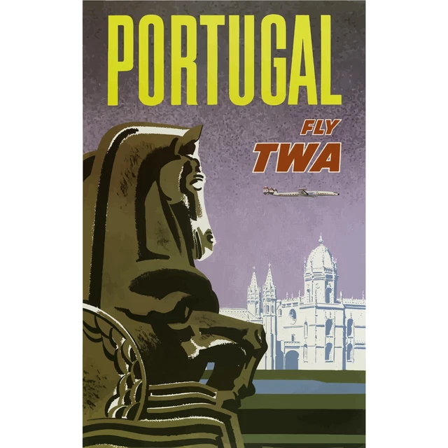DOPASTICKER Portugal Sticker Travel Tourist Visit Retro Vintage Style ...