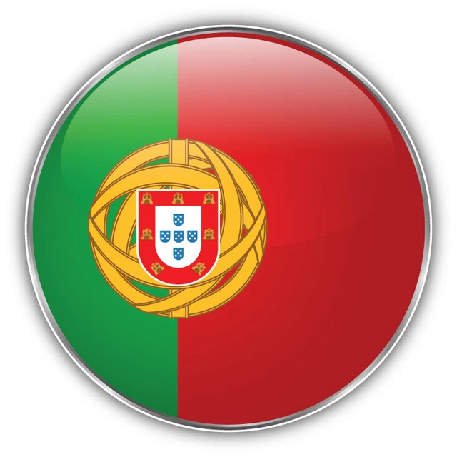 DOPASTICKER Portugal World Flag Round Sticker Decal Phone Decal Water ...