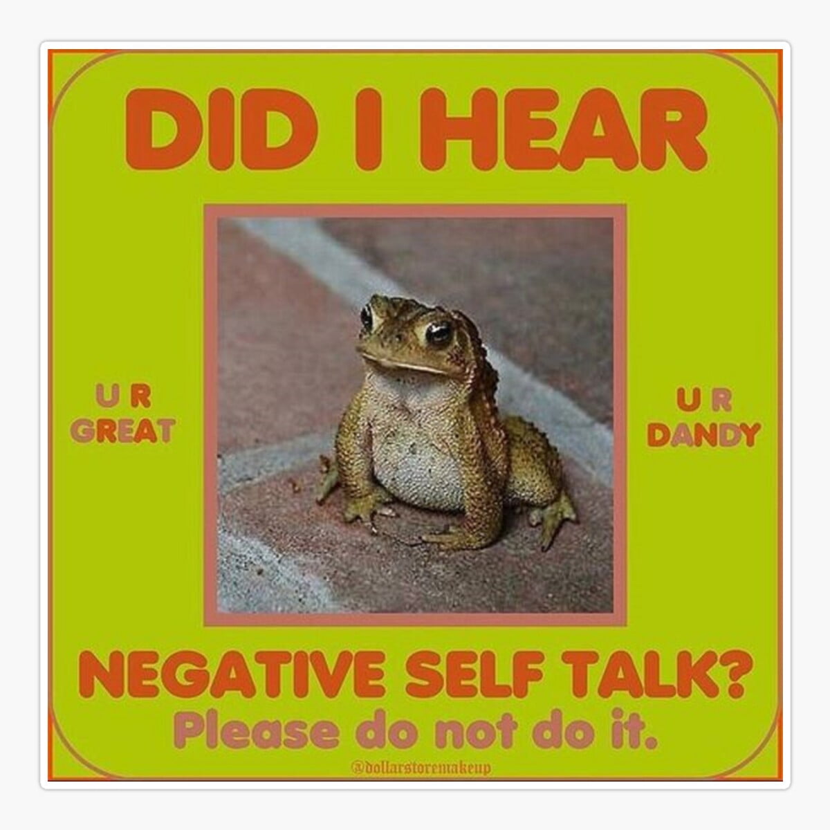 DOPASTICKER Positive Frog Reinforcement Sticker, Phone Sticker Car ...