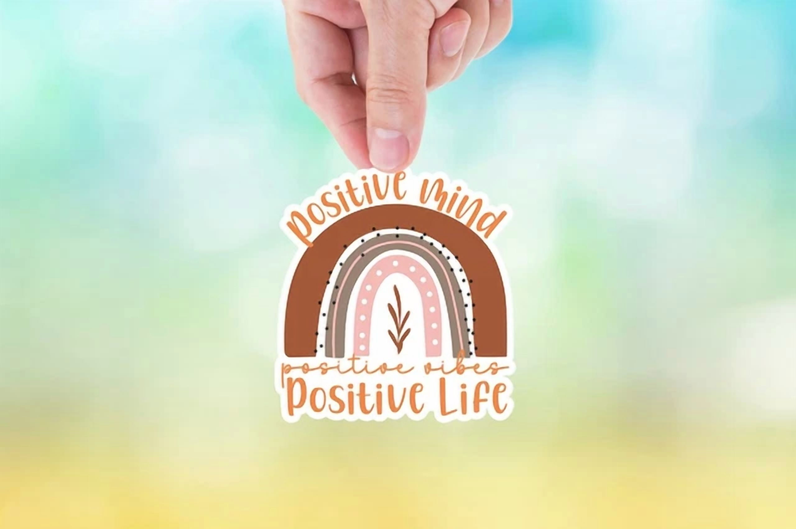 DOPASTICKER Positive Mine, Positive Vibes, Positive Life Sticker I Cute ...