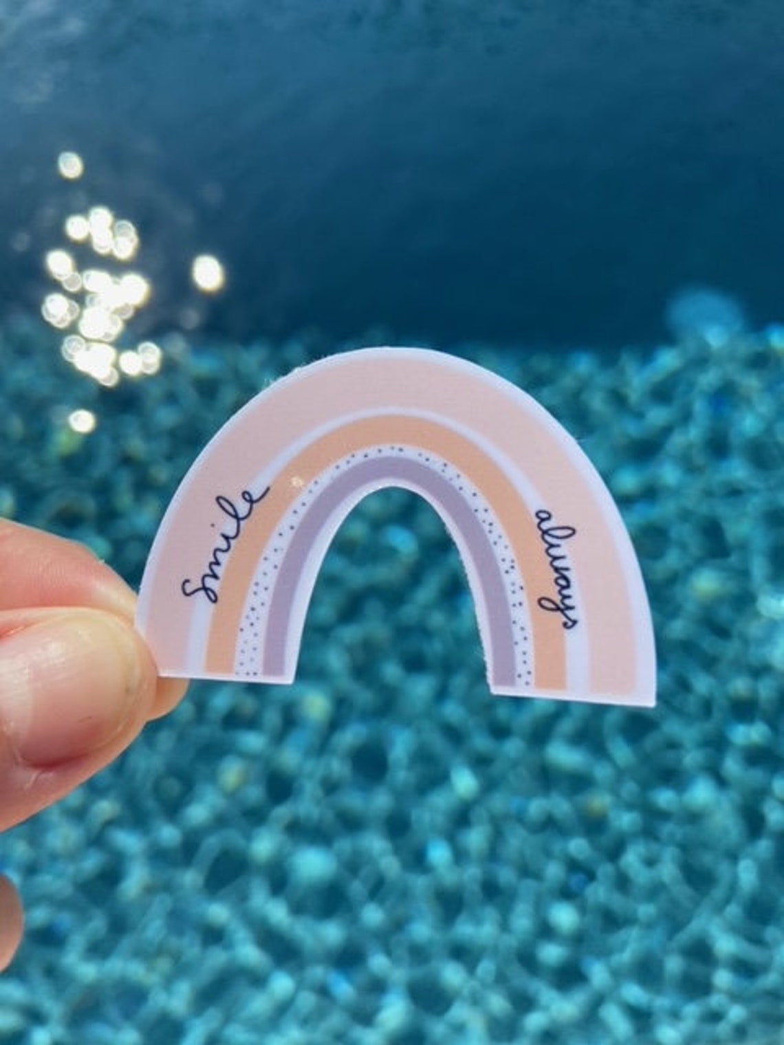 DOPASTICKER Positive Smile Always Rainbow Boho Sticker| Waterbottle ...