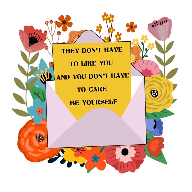 DOPASTICKER Positive Sticker Health Happiness Smile Don'T Care Self ...