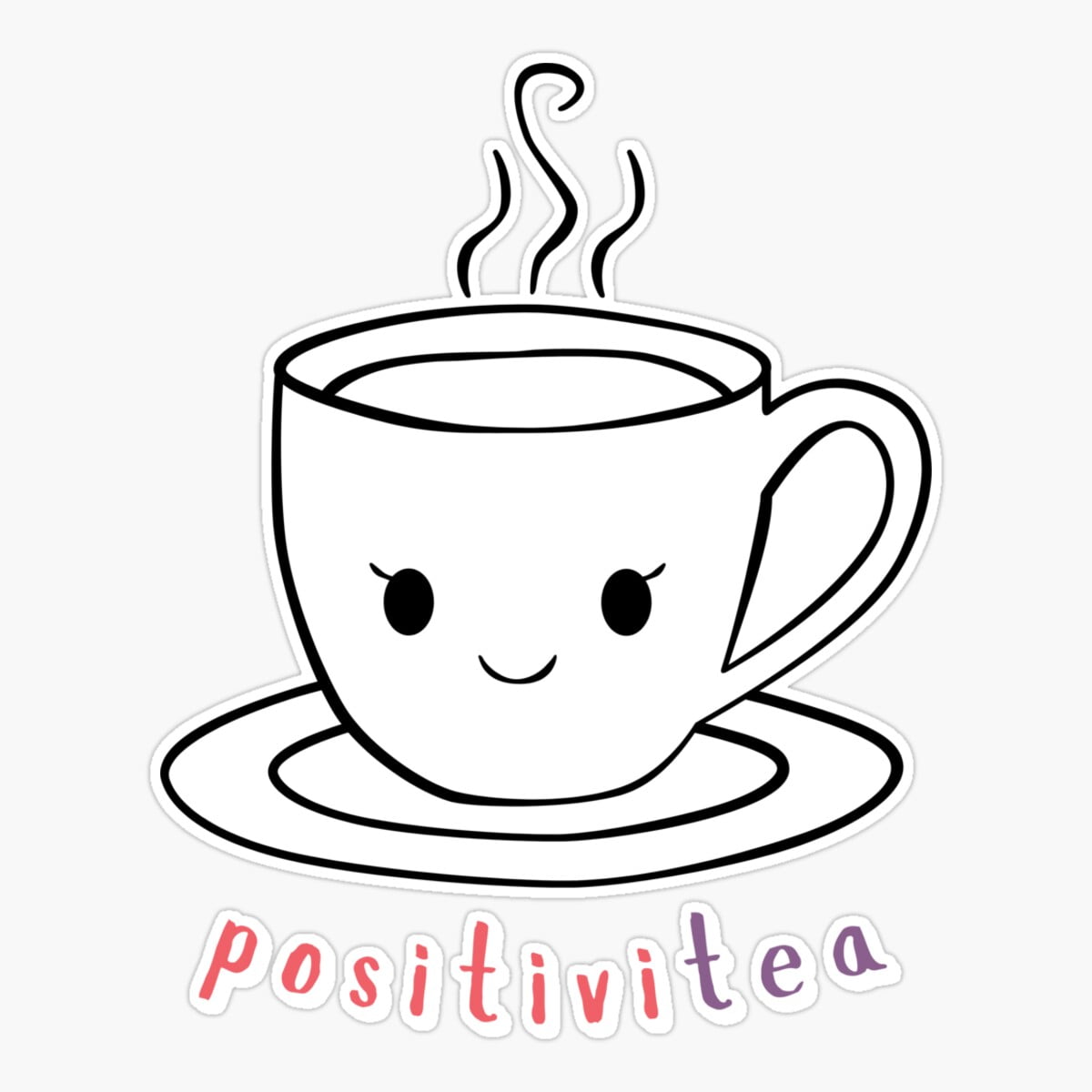 DOPASTICKER Positivi-Tea Sticker, Phone Sticker Water Bottle Sticker ...