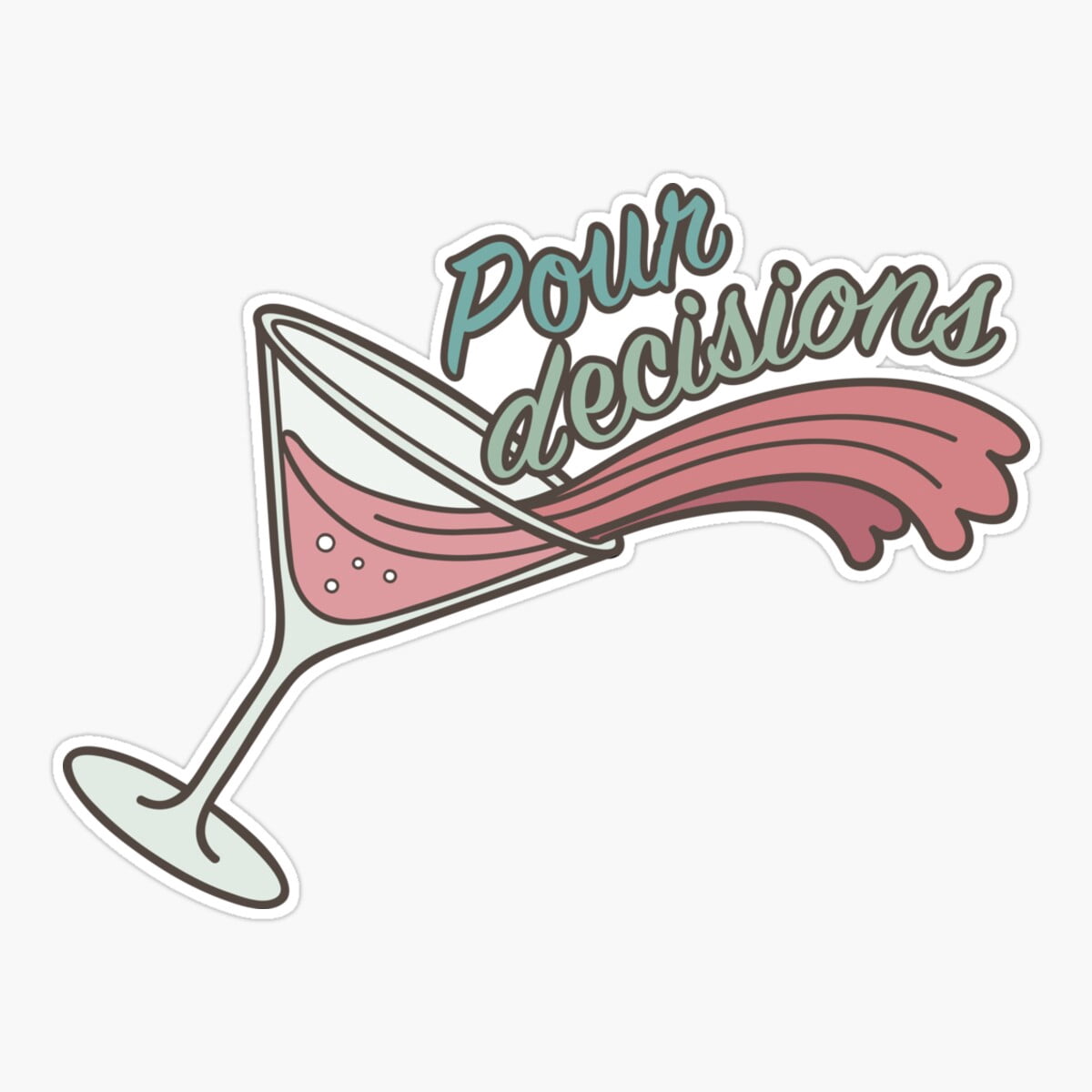DOPASTICKER Pour Decision Sticker, Phone Sticker Water Bottle Sticker ...