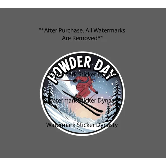 DOPASTICKER Powder Day Stickerki Resort Travel Winter Sports Sticker ...
