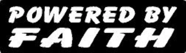 DOPASTICKER Powered By Faith Sticker Hard Hat Sticker Phone Decal Water ...