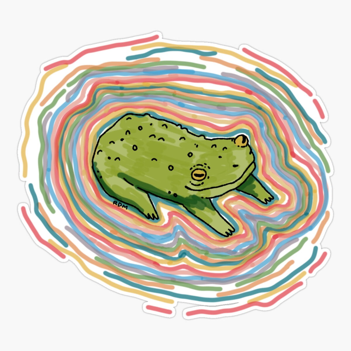 DOPASTICKER Powerful Frog Sticker, Phone Sticker Car Stickers, Birthday ...