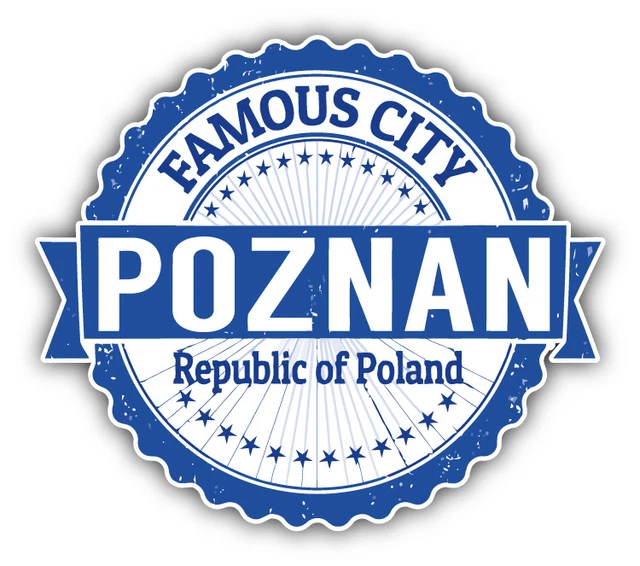 DOPASTICKER Poznan City Poland Grunge Travel Stamp Sticker Decal Phone ...