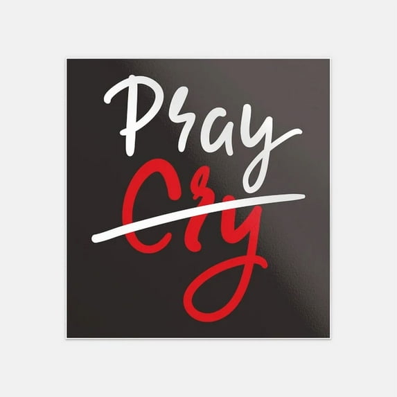 DOPASTICKER Pray Cry Sticker Decal Phone Decal Water Bottle Stickers ...