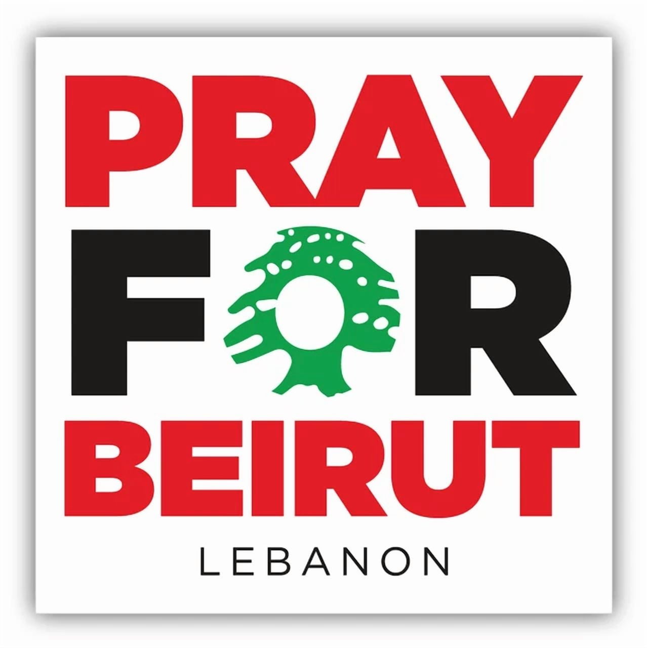 DOPASTICKER Pray For Beirut Lebanon Sticker Decal Phone Decal Water ...