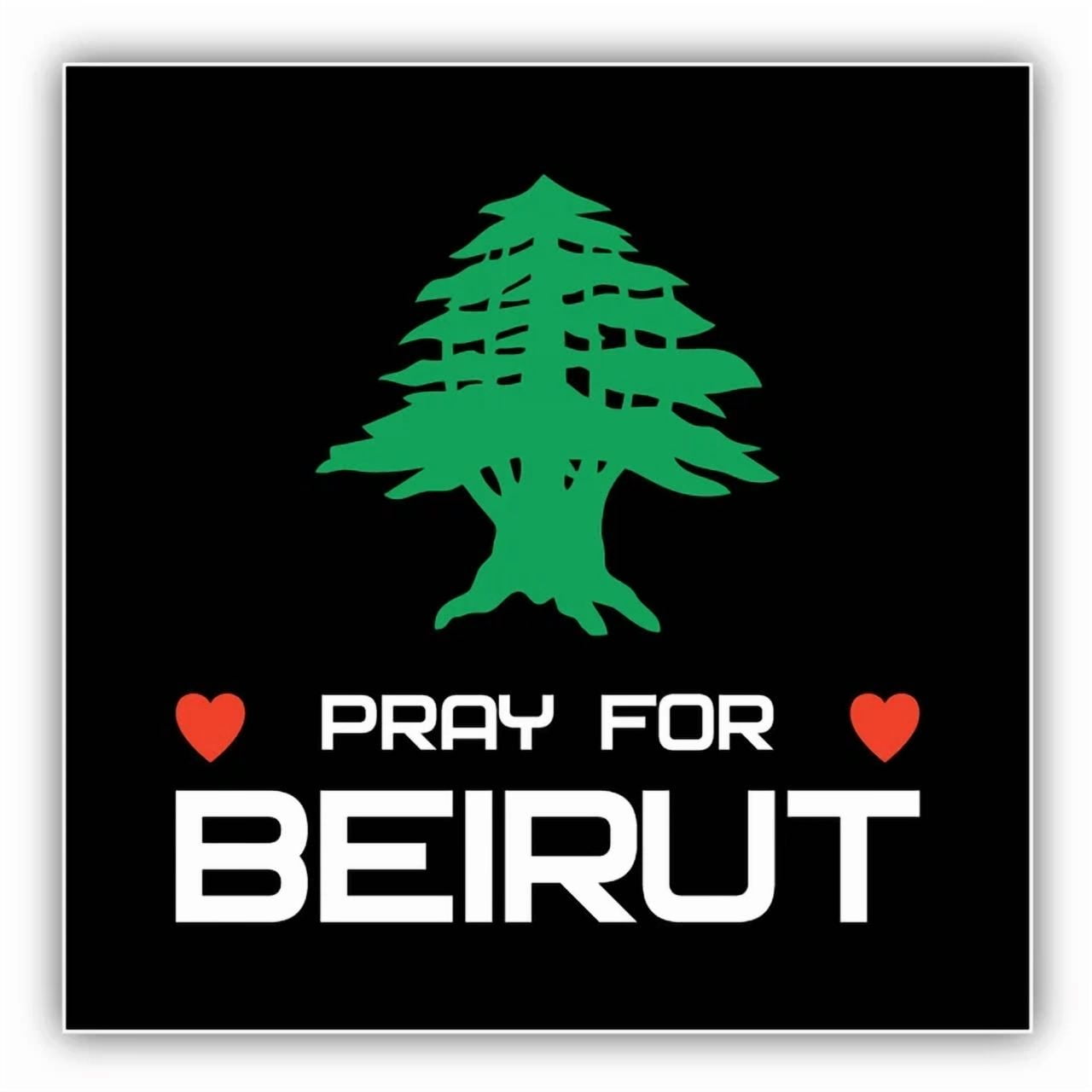 DOPASTICKER Pray For Beirut Sticker Decal Phone Decal Water Bottle ...