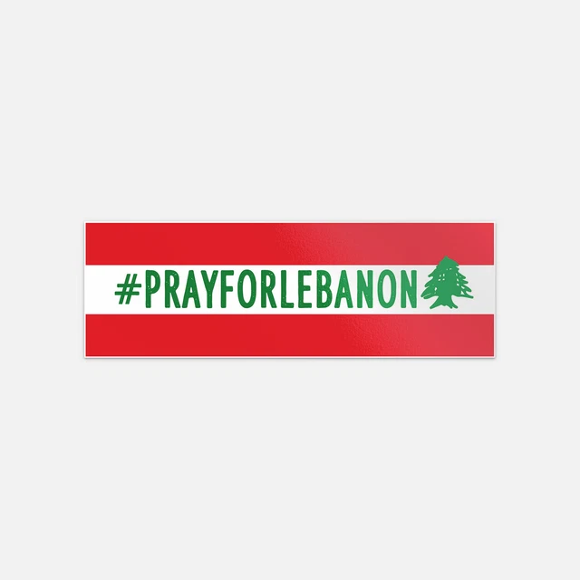 DOPASTICKER Pray For Lebanon Hashtag Sticker Decal Phone Decal Water ...