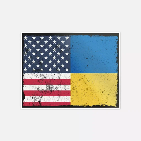 DOPASTICKER Pray For Usa Ua Flags Car Bumper Sticker Decal Waterproof ...