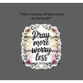 DOPASTICKER Pray More Worry Less Sticker Faith Jesus Flower Floral ...