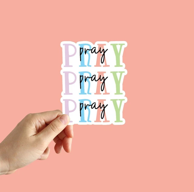 DOPASTICKER Pray Sticker Love Faith Jesus Blessed Sticker Phone Decal ...