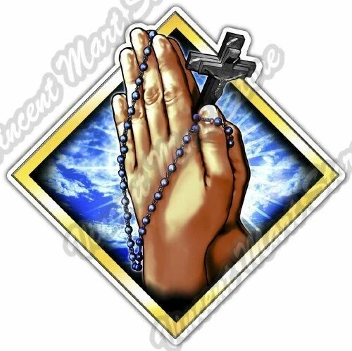 DOPASTICKER Praying Hands Religion Jesus Christ God Hope Car Sticker ...