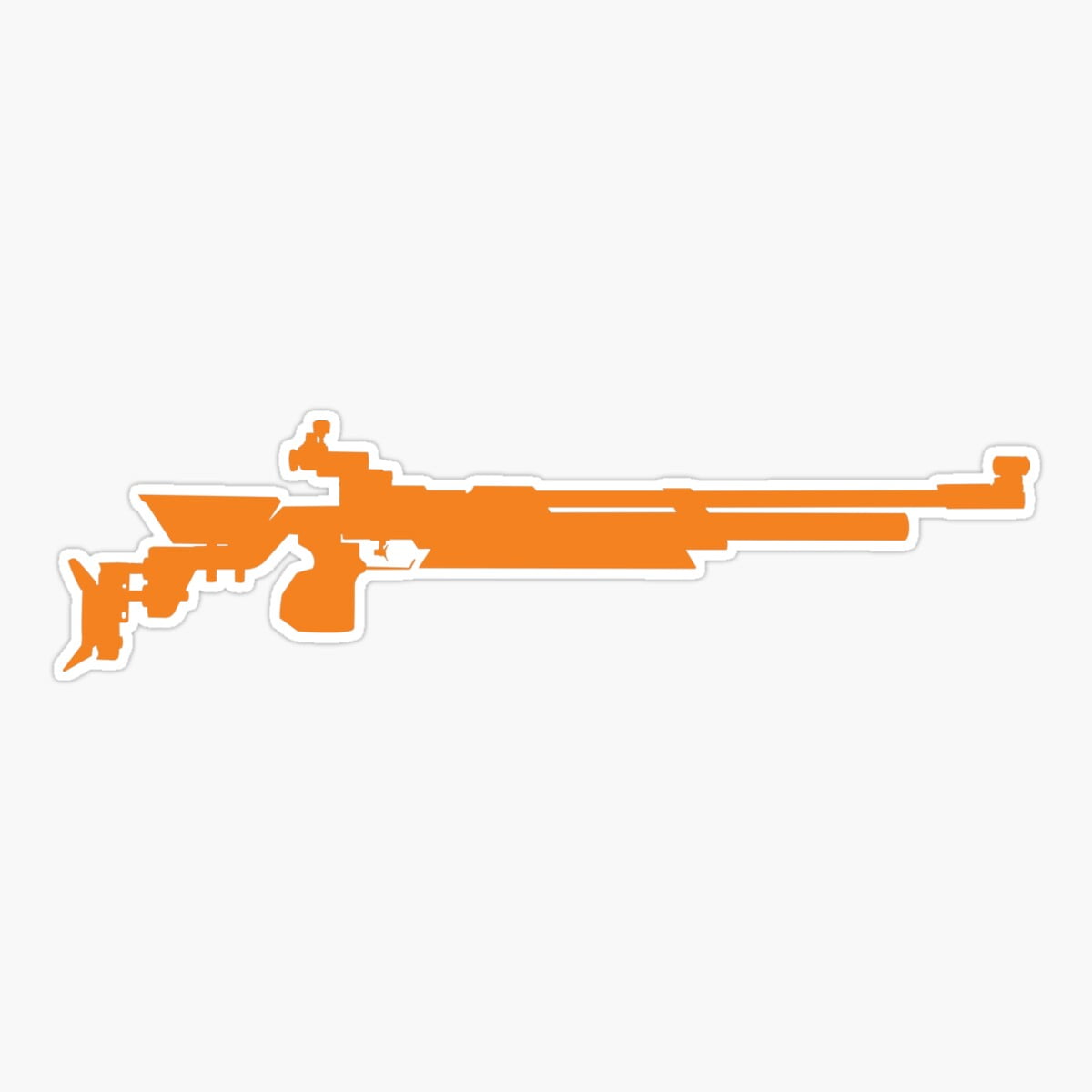 DOPASTICKER Precision Air Rile Silhouette (Anschutz 8002, Orange ...