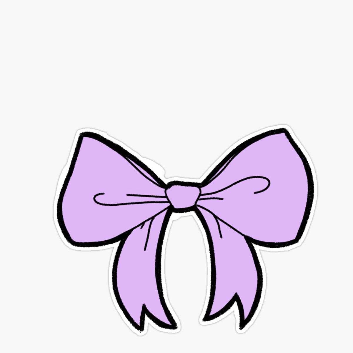 DOPASTICKER Preppy Bow (Lilac) Sticker, Phone Sticker Car Stickers ...