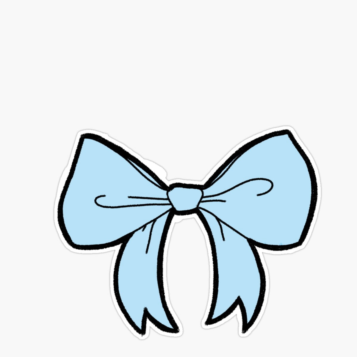 DOPASTICKER Preppy Bow (Pastel Blue) Sticker, Phone Sticker Car ...