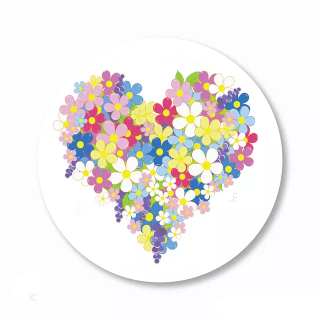 DOPASTICKER Pretty Floral Heart Scrapbook Stickers Favor Phone Decal ...