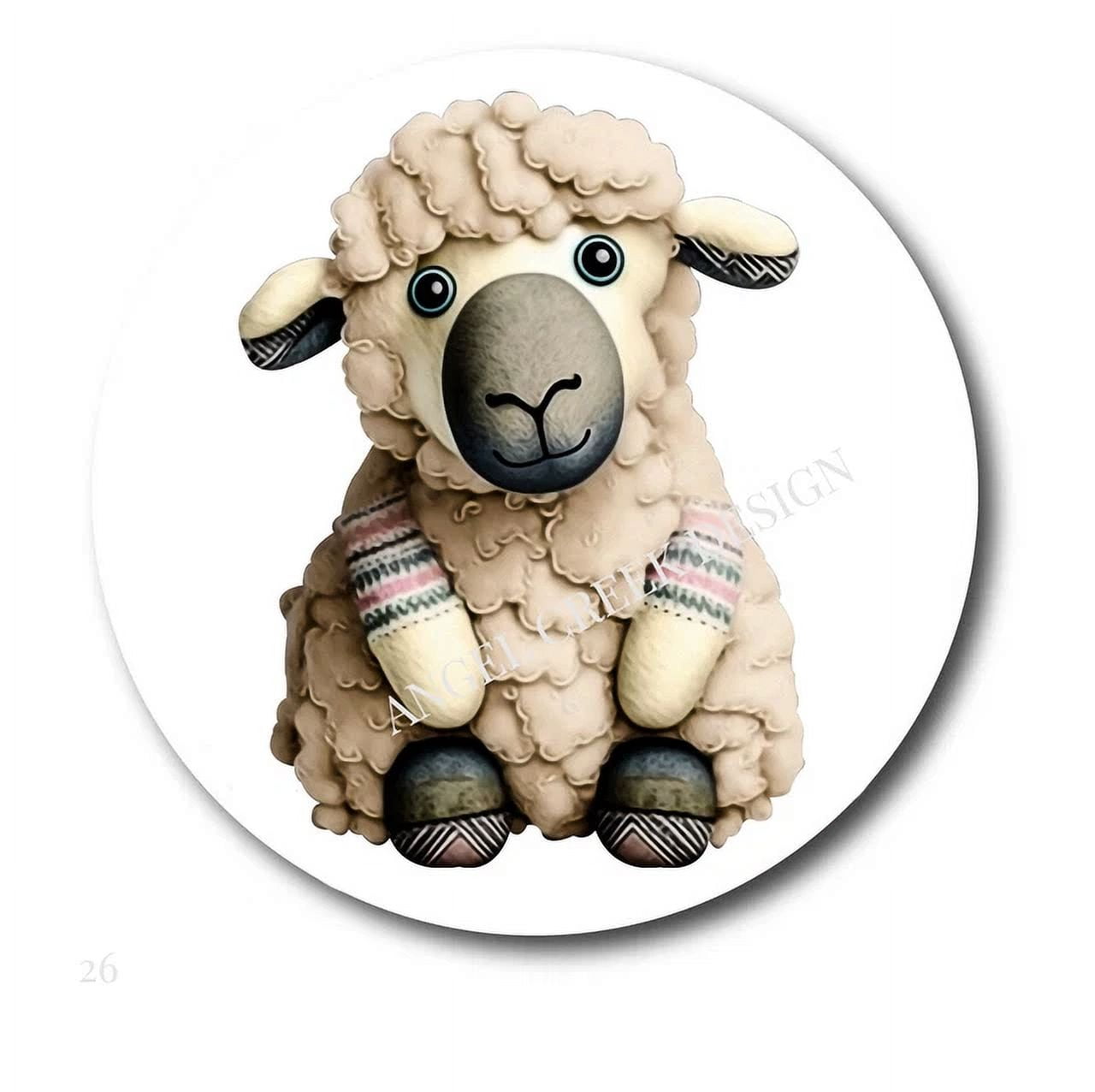 DOPASTICKER Pretty Lamb Ewe Ram Farm Scrapbook Stickers Phone Water ...