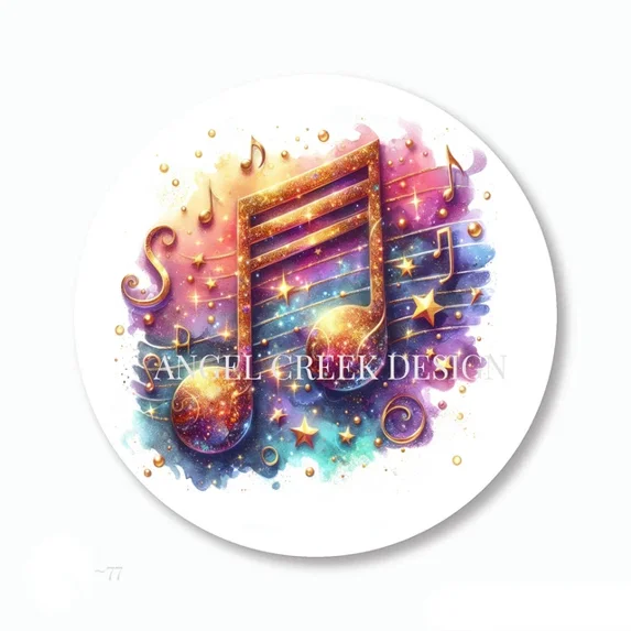 DOPASTICKER Pretty Music Lovers Musical Note Scrapbook Stickers Phone ...