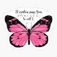 DOPASTICKER Pretty Pink Butterfly Sticker, Phone Sticker Car Sticker ...