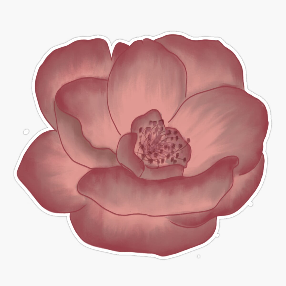 DOPASTICKER Pretty Pink Primrose Sticker, Phone Sticker Water Bottle ...