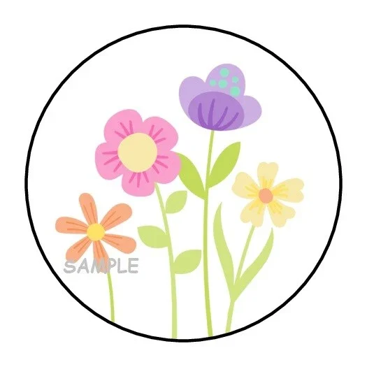 DOPASTICKER Pretty Spring Summer Flowers Stickers Gifts Phone Decal ...