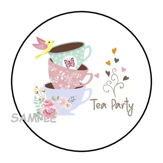 DOPASTICKER Pretty Tea Cups Stickers Party Favors Gifts Phone Decal ...
