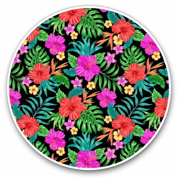 DOPASTICKER Pretty Tropical Hibiscus Flower Pattern Cool Gift ...