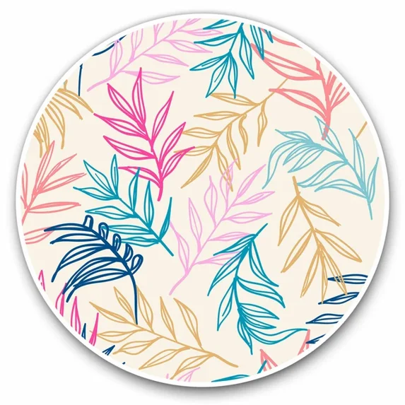 DOPASTICKER Pretty Tropical Leaf Pattern Surf Surfer Cool Gift ...