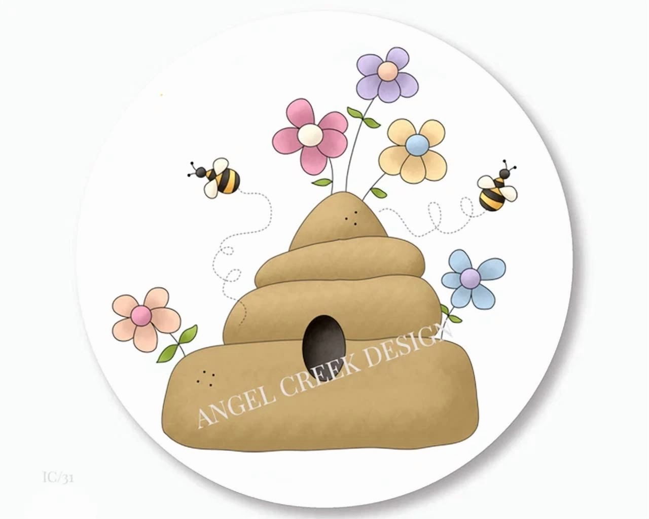 DOPASTICKER Prim Bee Hive And Flowers Envelope Scrapbook Stickers Phone ...