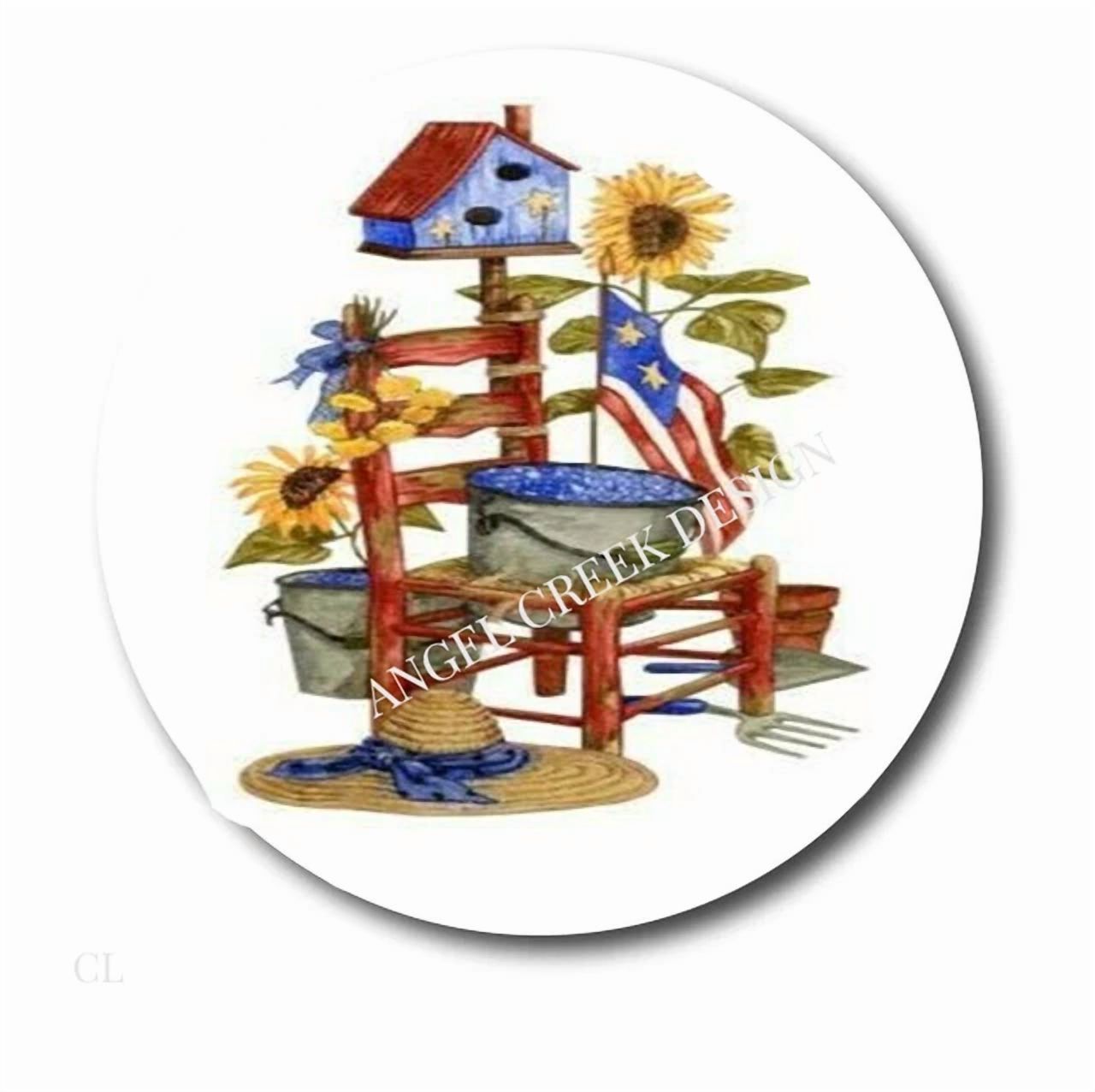 DOPASTICKER Prim Birdhouse With Sunflowers Scrapbook Stickers Phone ...