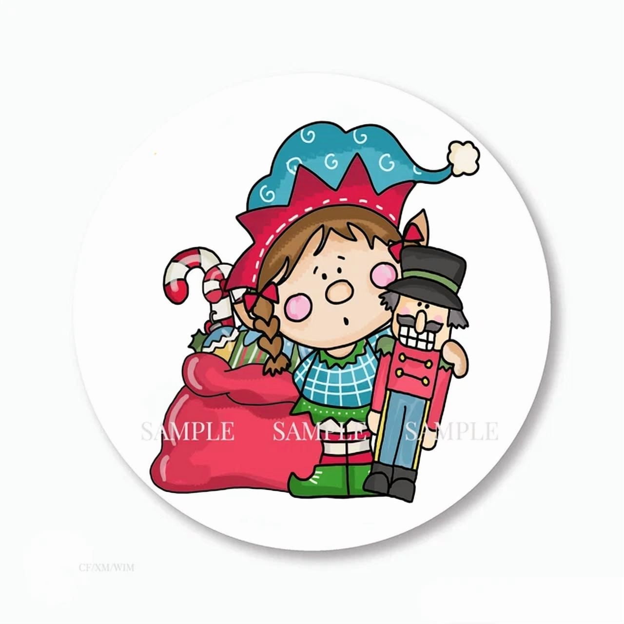 DOPASTICKER Prim Chri.Stm.As Elf W/Nutcracker Scrapbook Stickers Phone ...