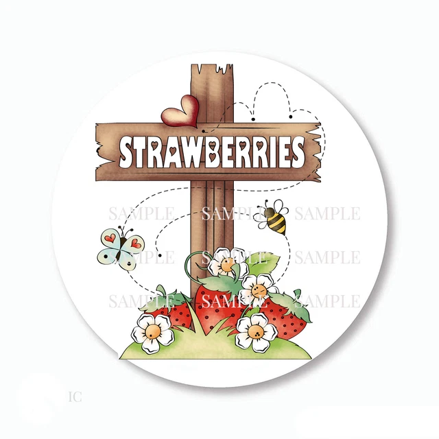 DOPASTICKER Prim Strawberries Scrapbook Stickers Phone Decal Water ...