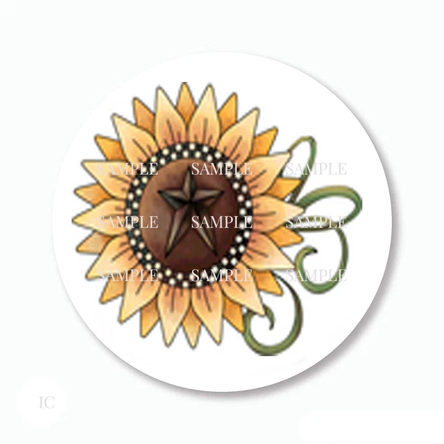 DOPASTICKER Prim Sunflower Stickers Scrapbook Stickers Phone Decal ...