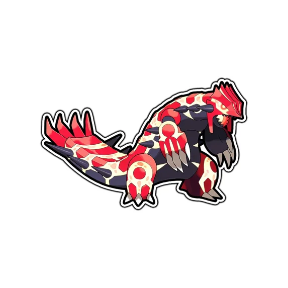 DOPASTICKER Primal Groudon Sticker Decal Phone Decal Water Bottle ...