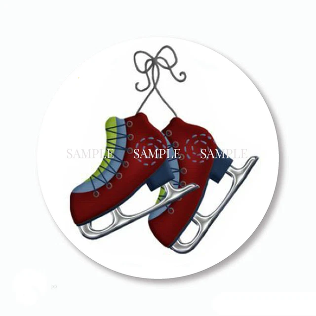 DOPASTICKER Primitive Country Ice Skates Scrapbook Stickers Phone Decal ...