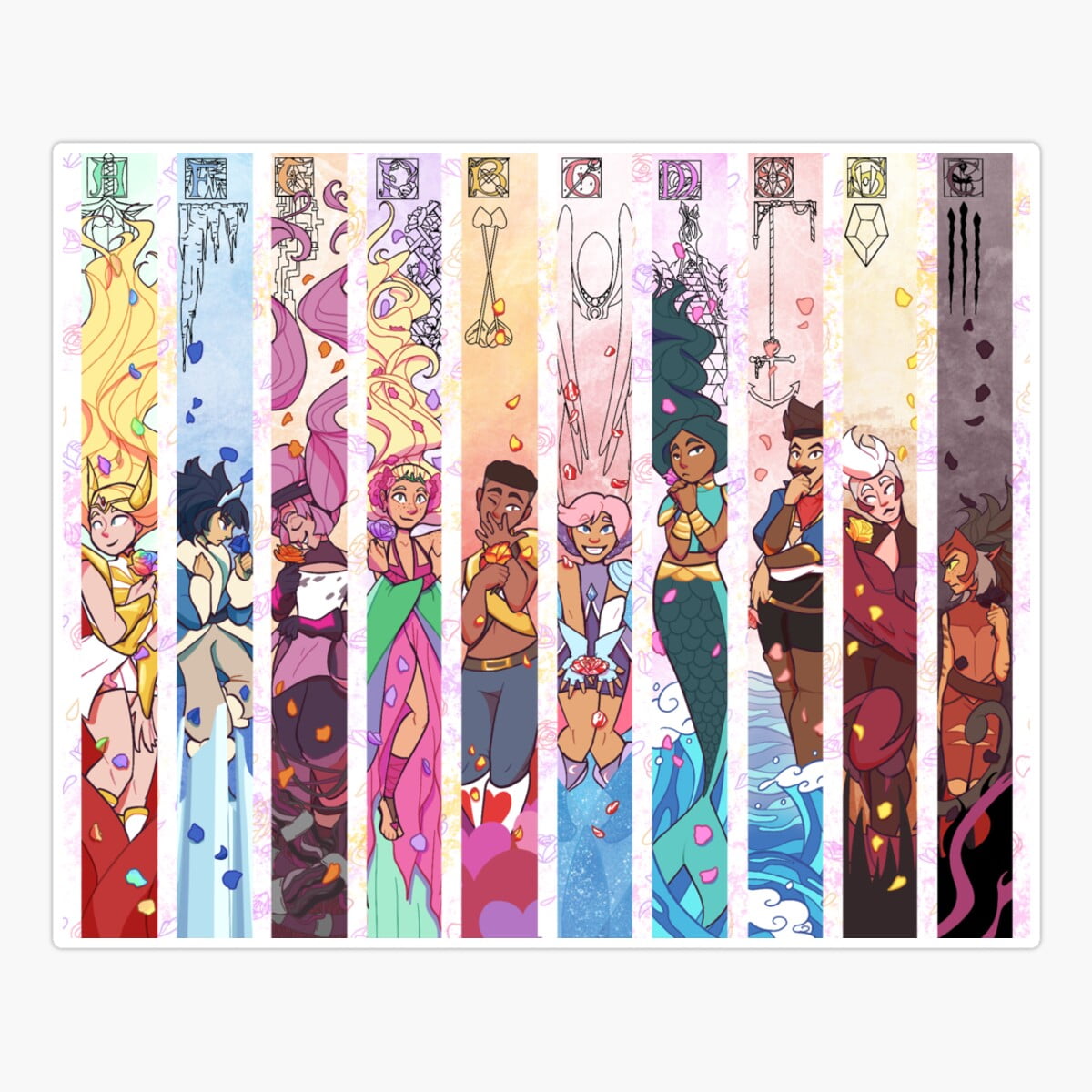 DOPASTICKER Princess Alliance (Black) Sticker, Phone Sticker Car ...