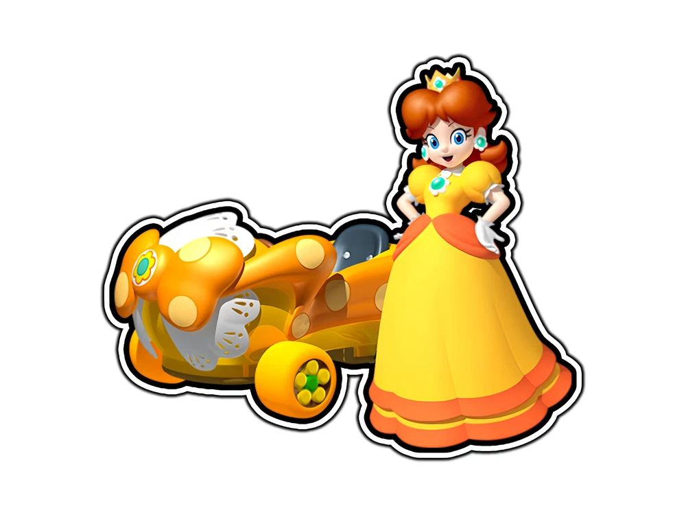 DOPASTICKER Princess Daisy Mario Kart #1 Sticker Decal Phone Decal ...