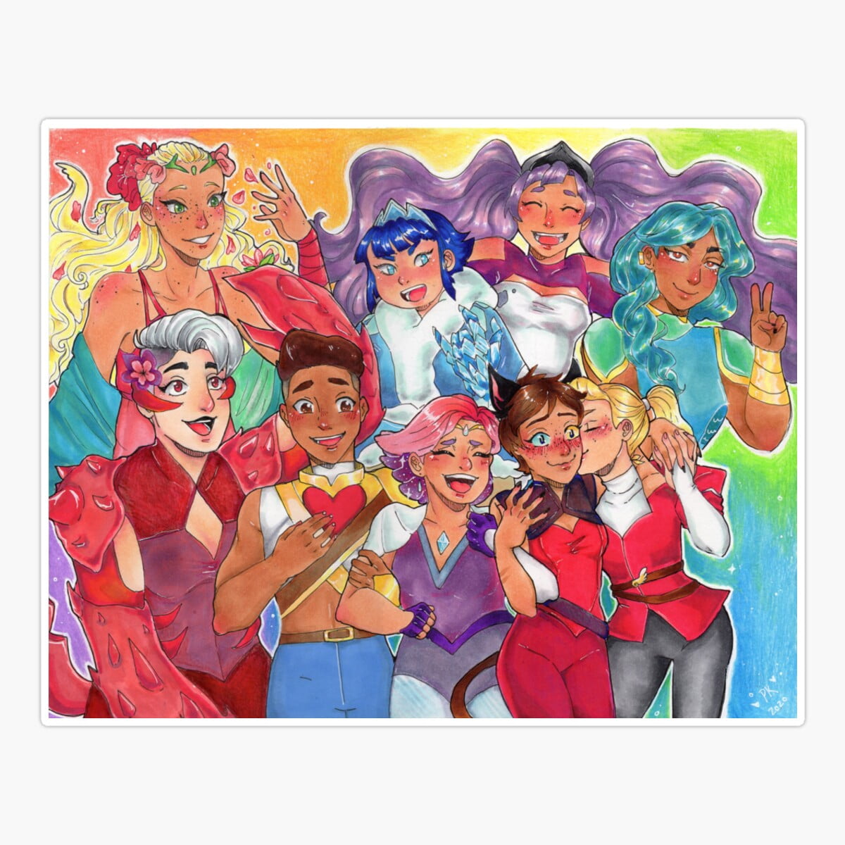 DOPASTICKER Princess Gang Sticker, Phone Sticker Car Stickers, Birthday ...