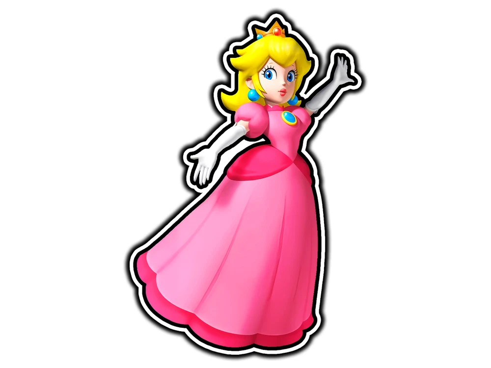 DOPASTICKER Princess Peach #1 Sticker Decal Phone Decal Water Bottle ...