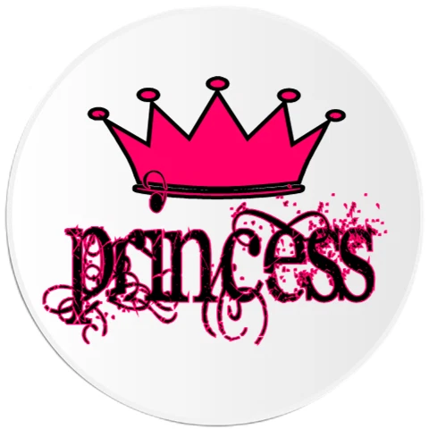 DOPASTICKER Princess Sticker, Hot Pink Crown Royal Phone Decal Water ...